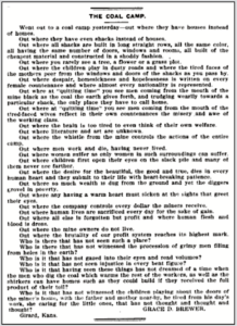 Hellraisers Journal: “The Coal Camp” where “shacks are built in long ...